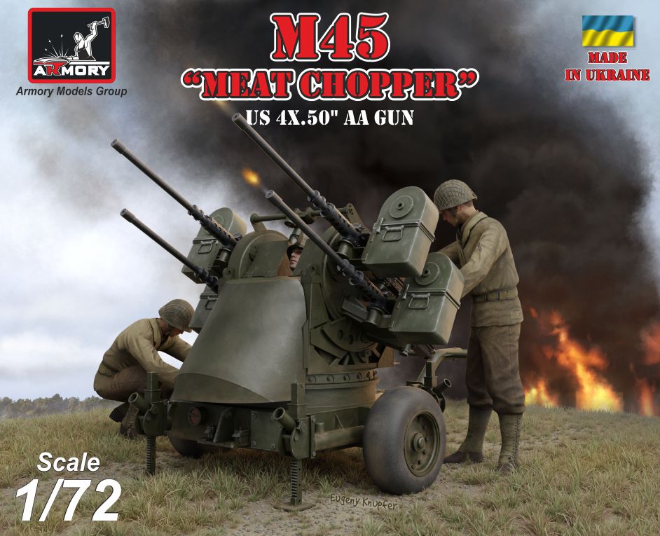 M45 "Meat Chopper" US 4X.50" AA Gun – Armored Track Model