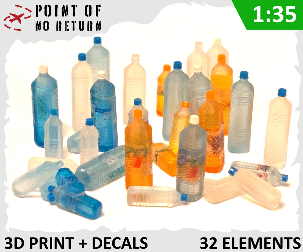 Point Of No Return Plastic Bottles - Type 1 - Blue and Clear – Armored ...