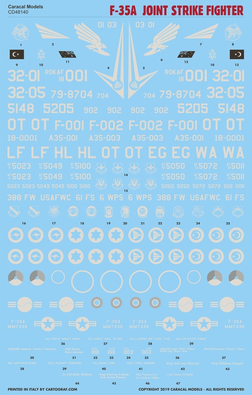 F-35A Joint Strike Fighter (Caracal Decal) – Armored Track Model